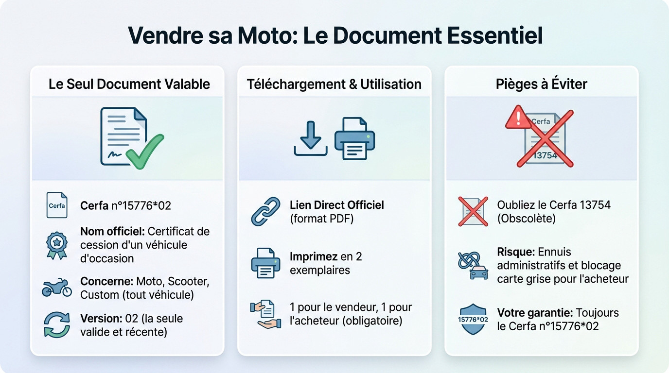 Certificat de vente moto PDF : modèle à télécharger - Tout pour la Moto