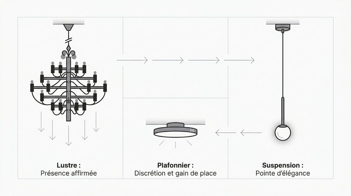 Lustre ou suspension | Guide pour choisir le luminaire pro