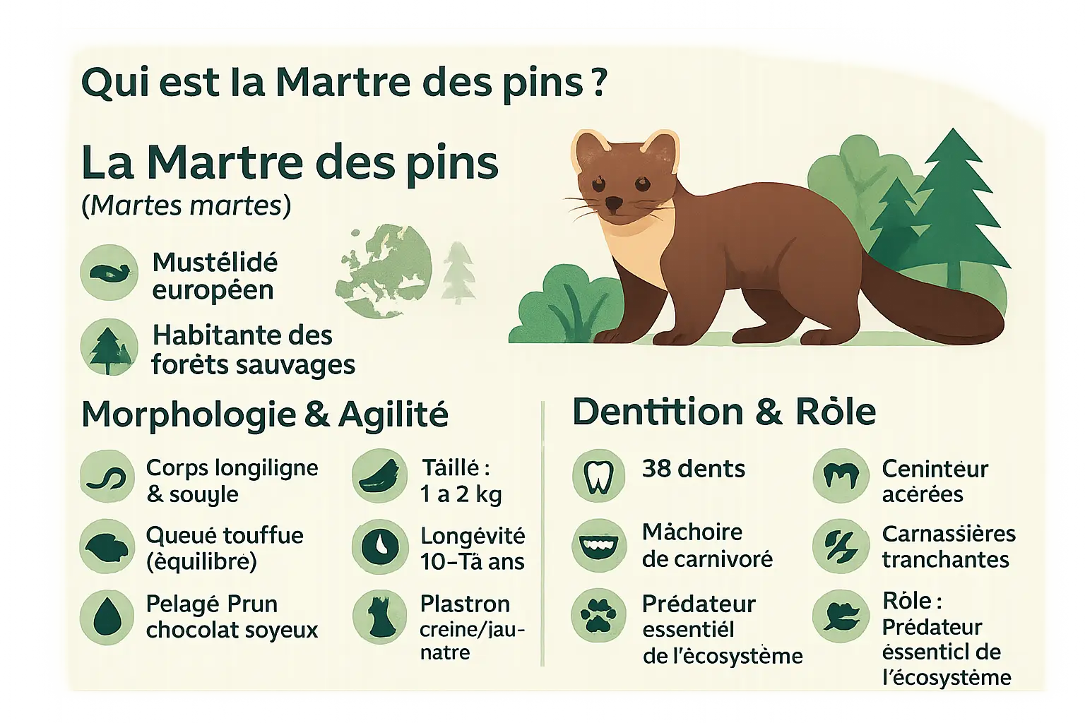 ᐅ Martre : tout connaître de A à Z sur ce mammifère - MOUVES