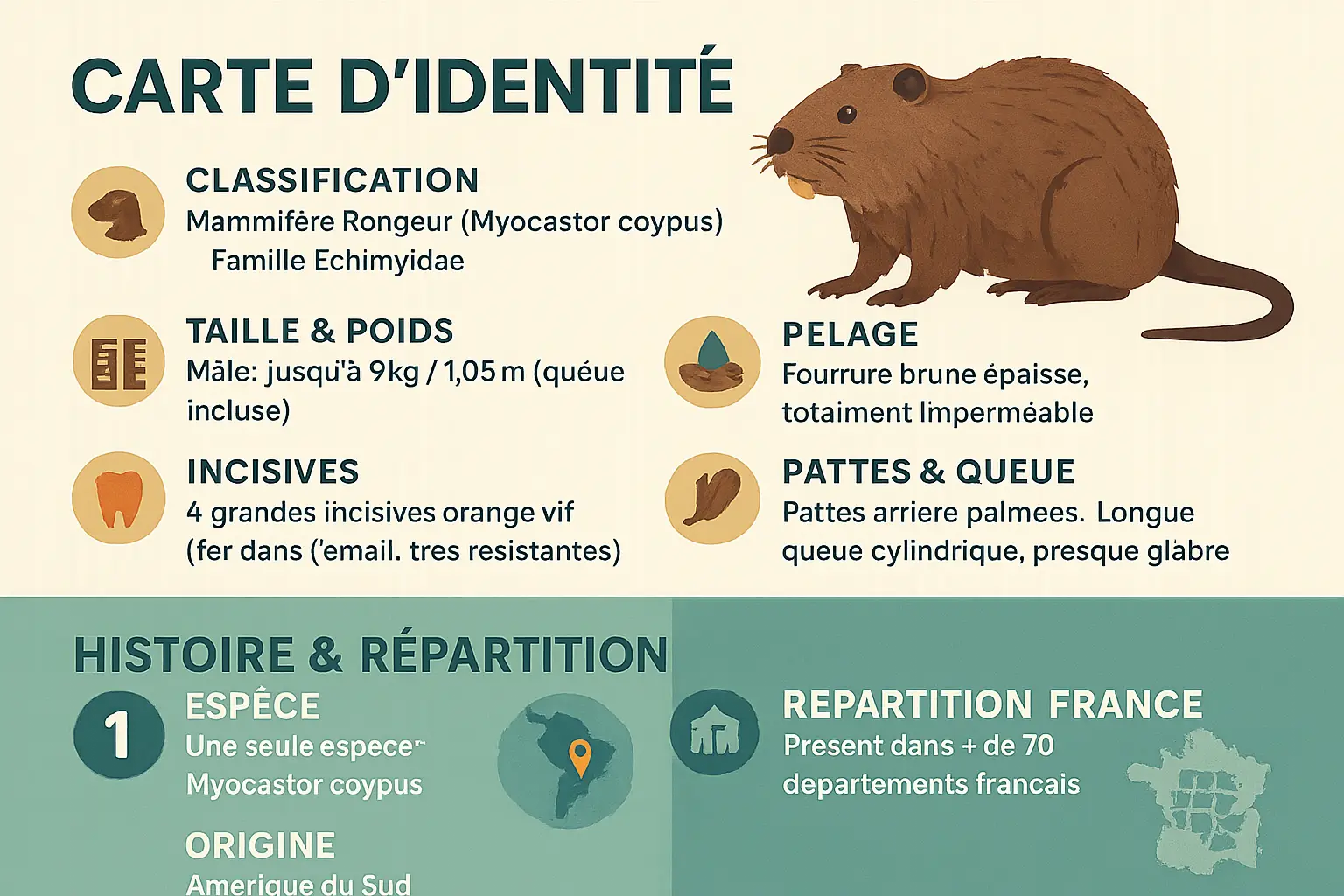 ᐅ Ragondin : tout connaître de A à Z sur ce mammifère - REPP