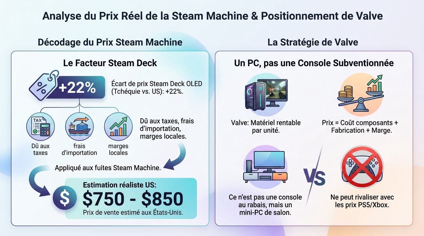 Prix Steam Machine Valve : la fuite à 1070 $ qui choque | CONNECTESPORT.COM