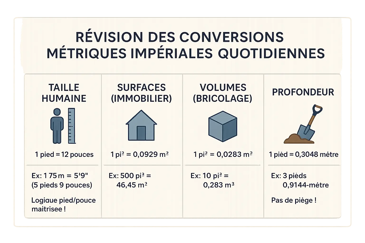 ᐅ Convertisseur Pieds en Mètres : tableau de conversion & calcul - CCS