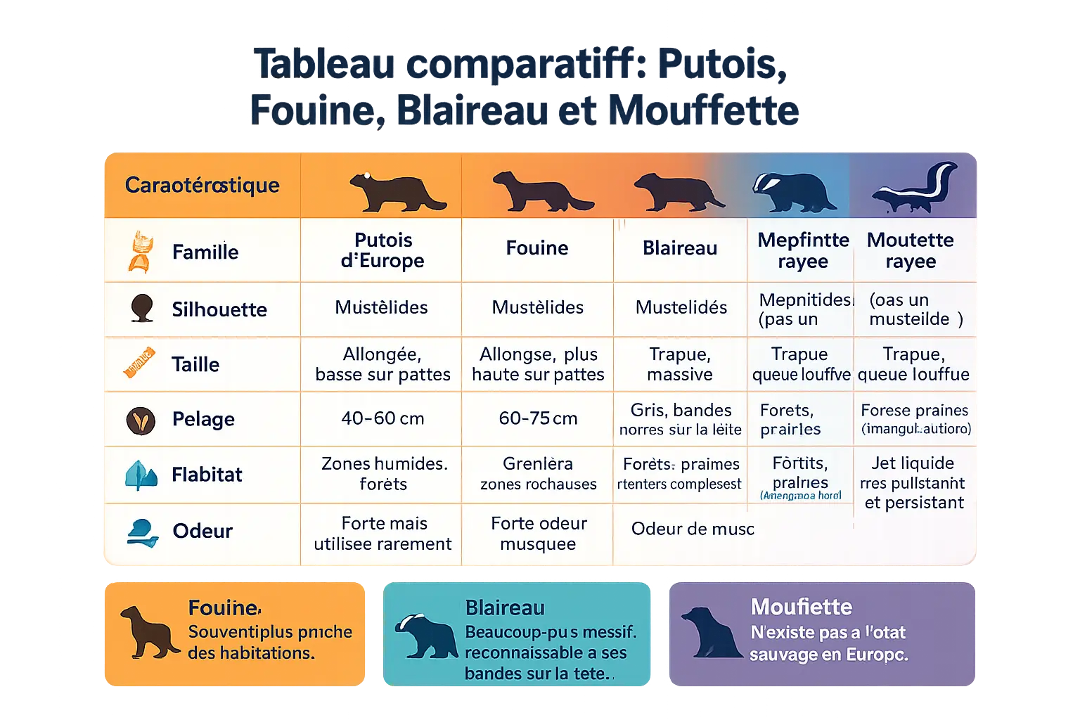 ᐅ Putois : tout connaître de A à Z sur ce mammifère - ICOM