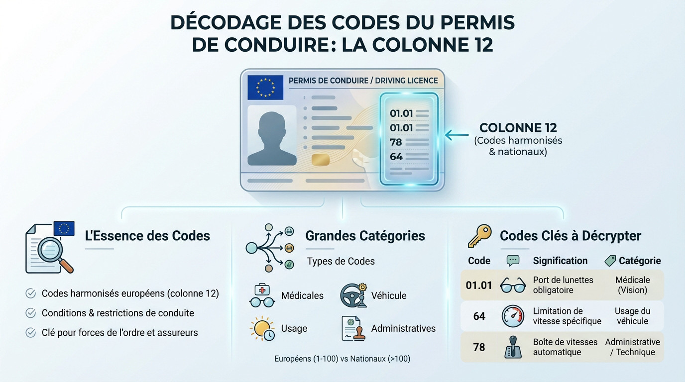 Permis : à quoi servent les codes , 64 ou 78 ? - Tout pour la Moto