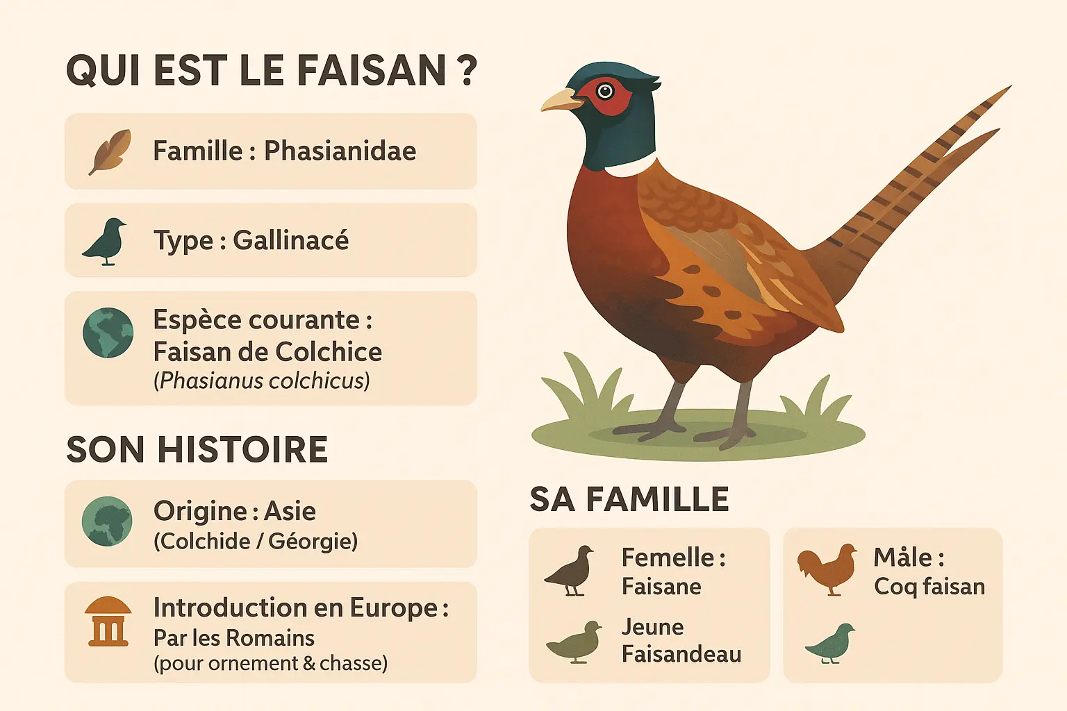 ᐅ Faisan : tout connaître de A à Z sur cet oiseau - ICOM